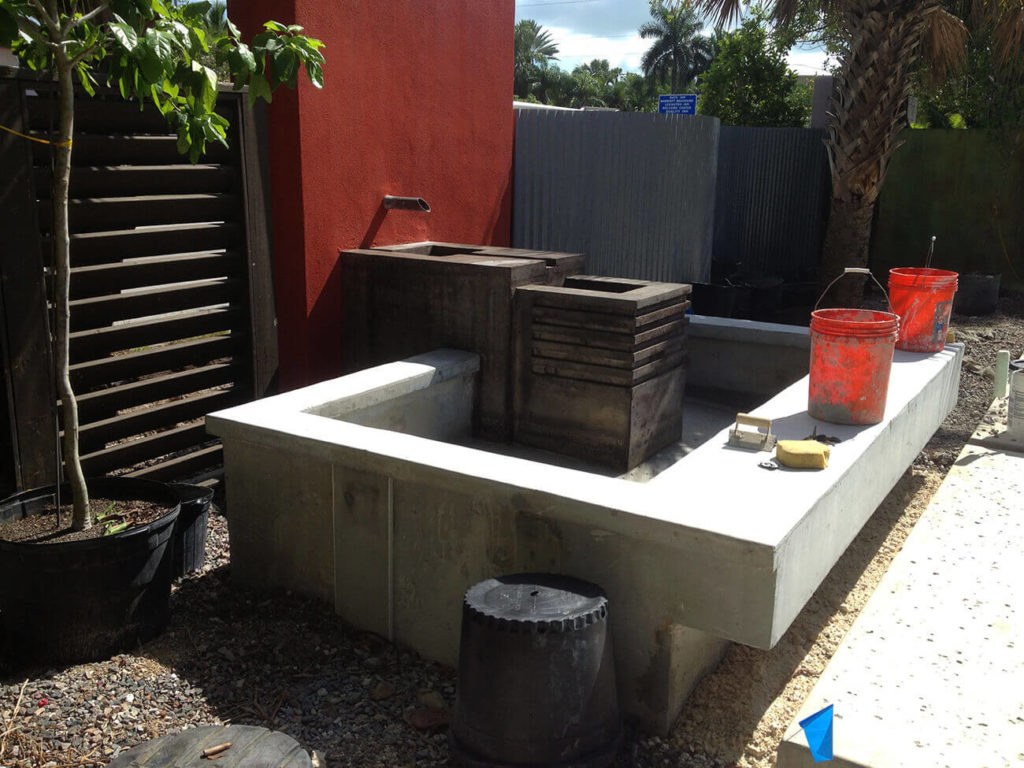 2-Tier Concrete Fountain - Barracuda Builders of Key West, Inc.
